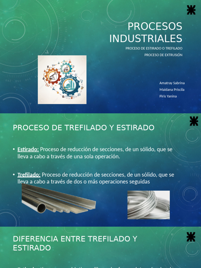 Procesos de Estirado y Extrusión Industrial | PDF | Extrusión ...