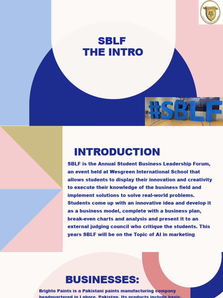 SBLF Introduction Ppt | PDF