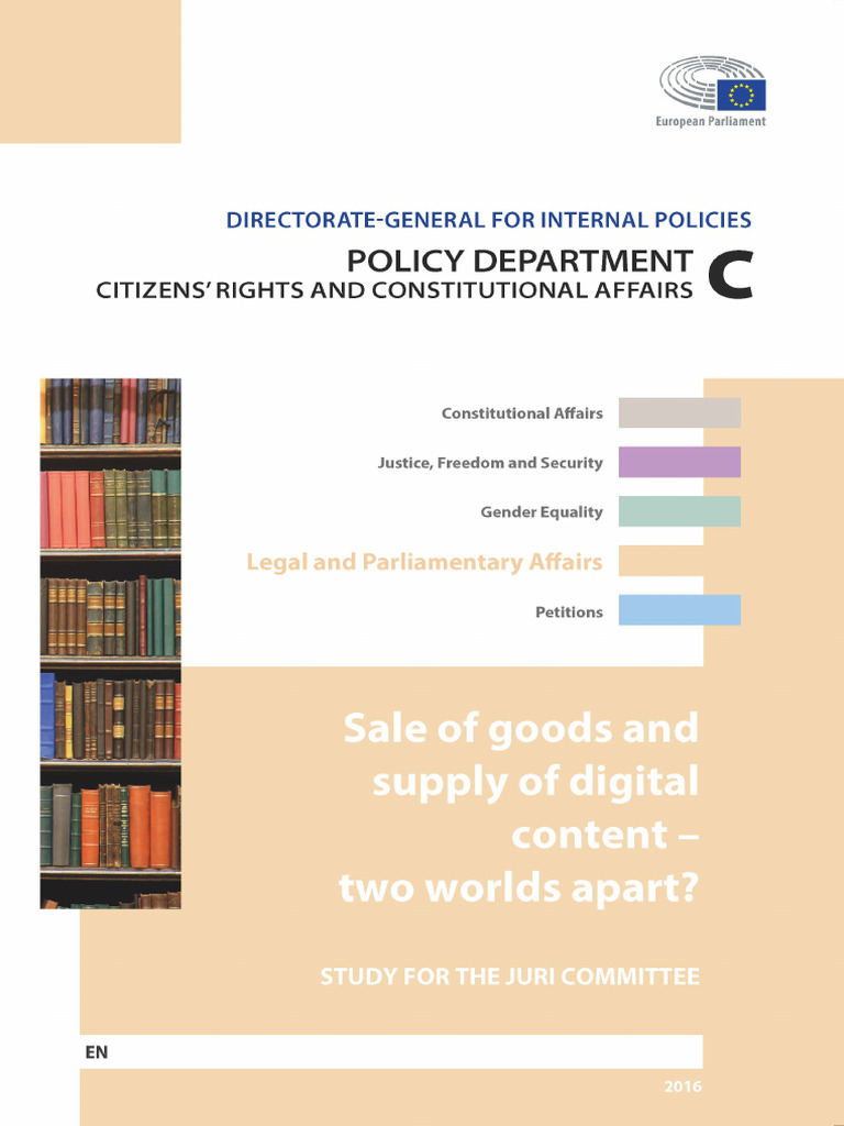 Sale of Goods and Supply of Digital Content | PDF
