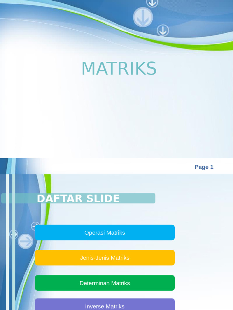 Aljabar Linear - 2 Operasi Matriks | PDF