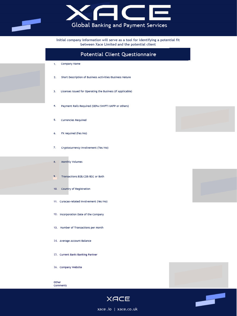 Xace Pre-Check Form New 2024 | PDF
