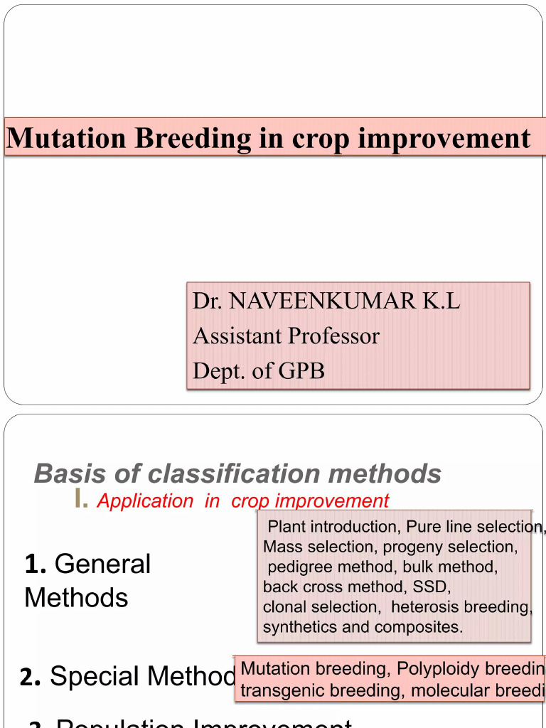 Mutation Breeding In Crop Improvement Pdf