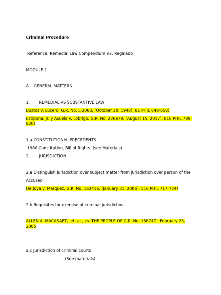 Module 1 Cases | PDF | Jurisdiction | Law