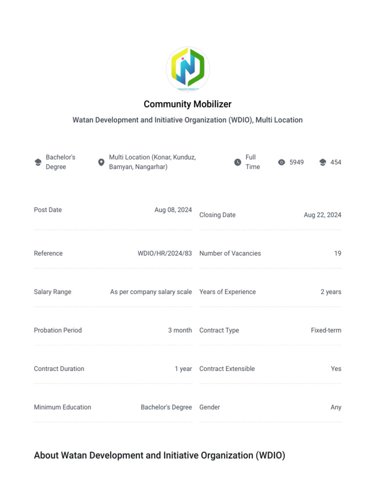 Community Mobilizer - Jobs - Af | PDF | Empowerment | Social Science