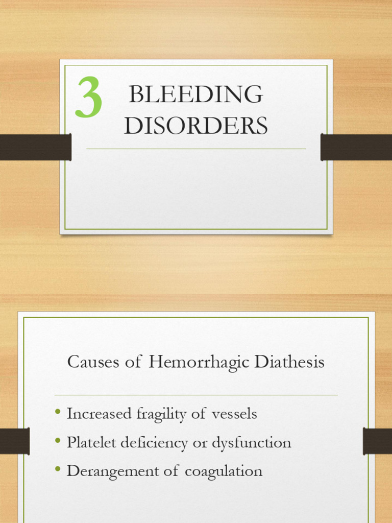 Bleeding Disorders 3 | PDF