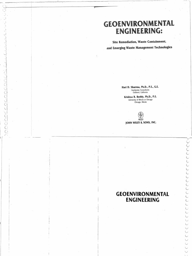 Geoenvironmental Engineering - Sharma H. | PDF