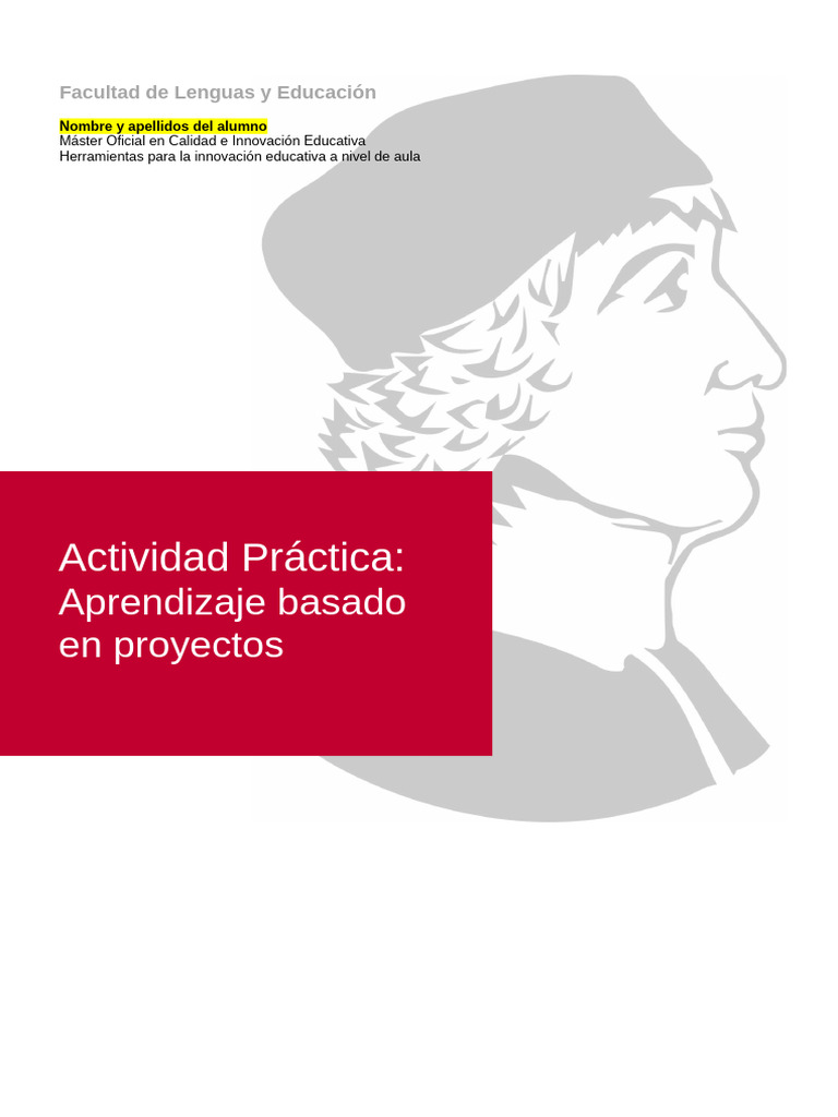 Actividad Práctica 2. Aprendizaje Basado en Proyectos | PDF