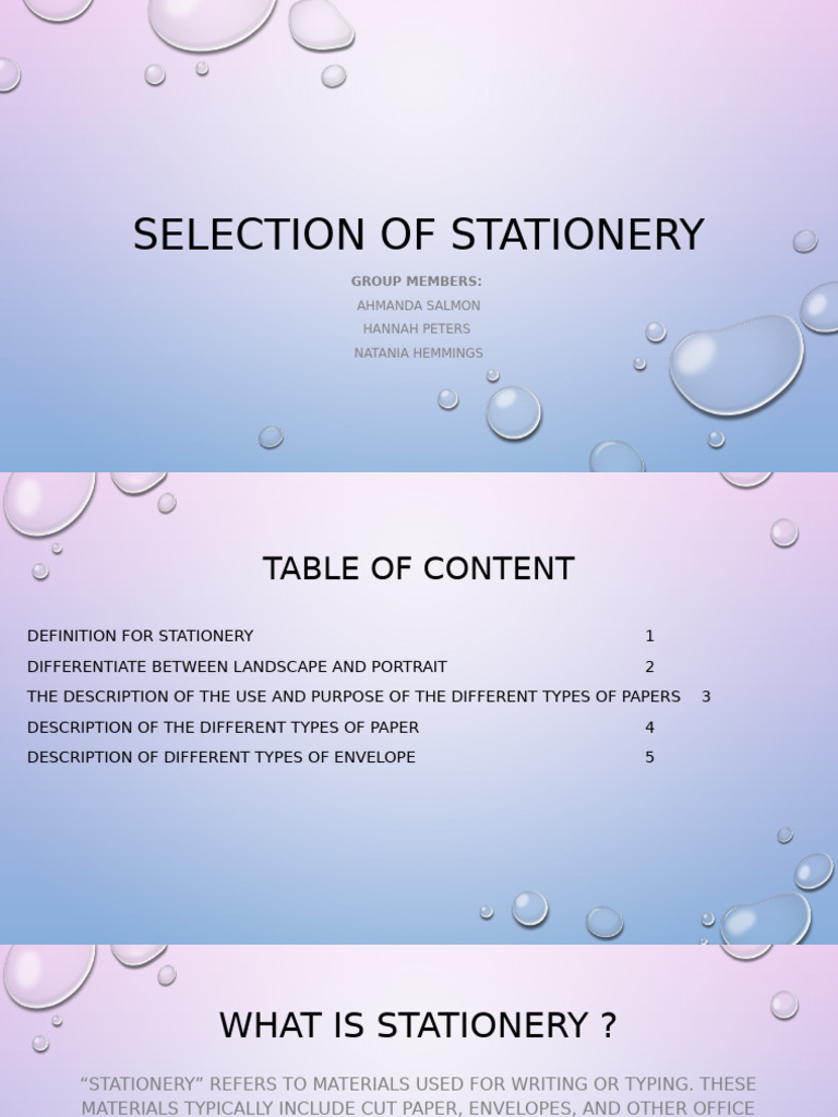 Stationary | PDF
