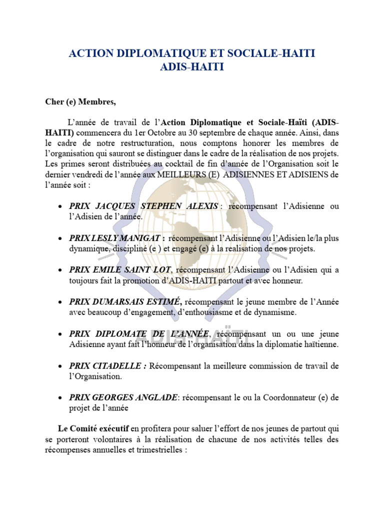 ADIS Recompenses | PDF