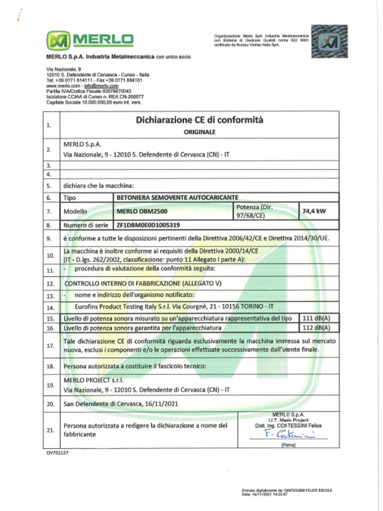 Declaração CE | PDF