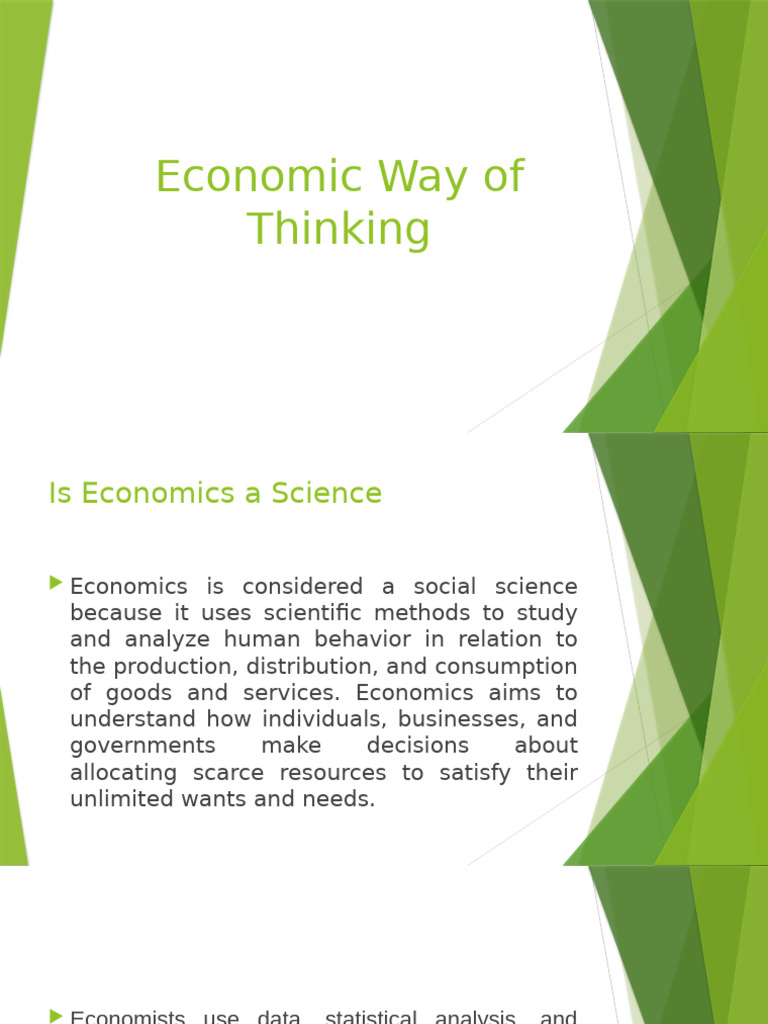 Economic Way of Thinking | PDF