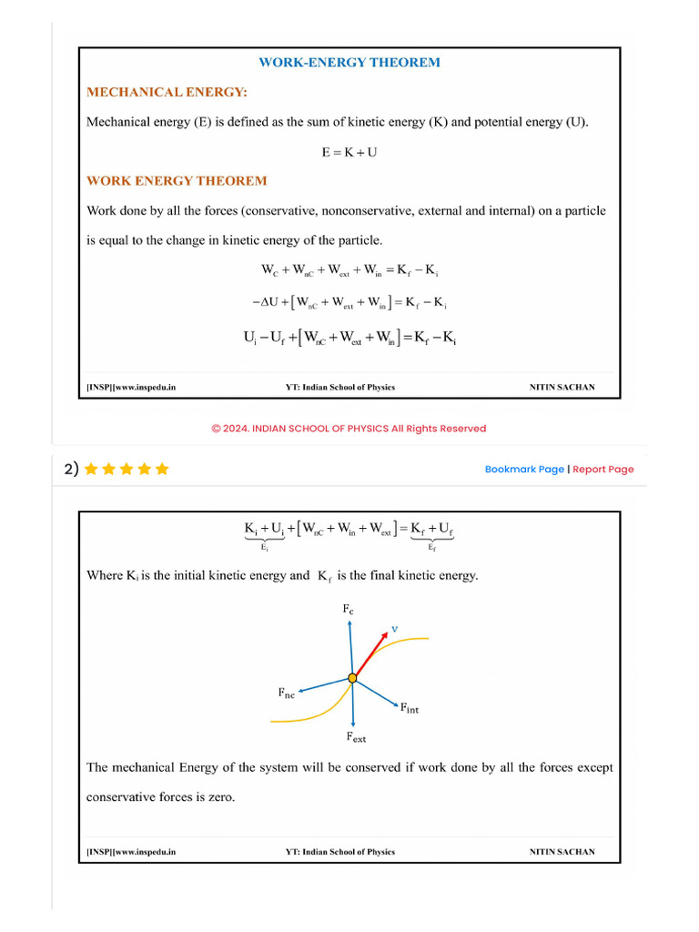 4) Work Energy Theorem | PDF