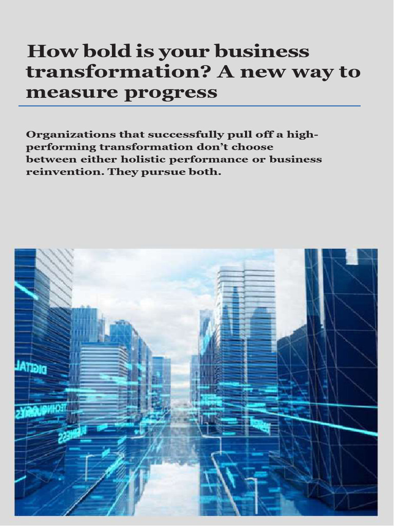 McKinsey - Business Transformation | PDF