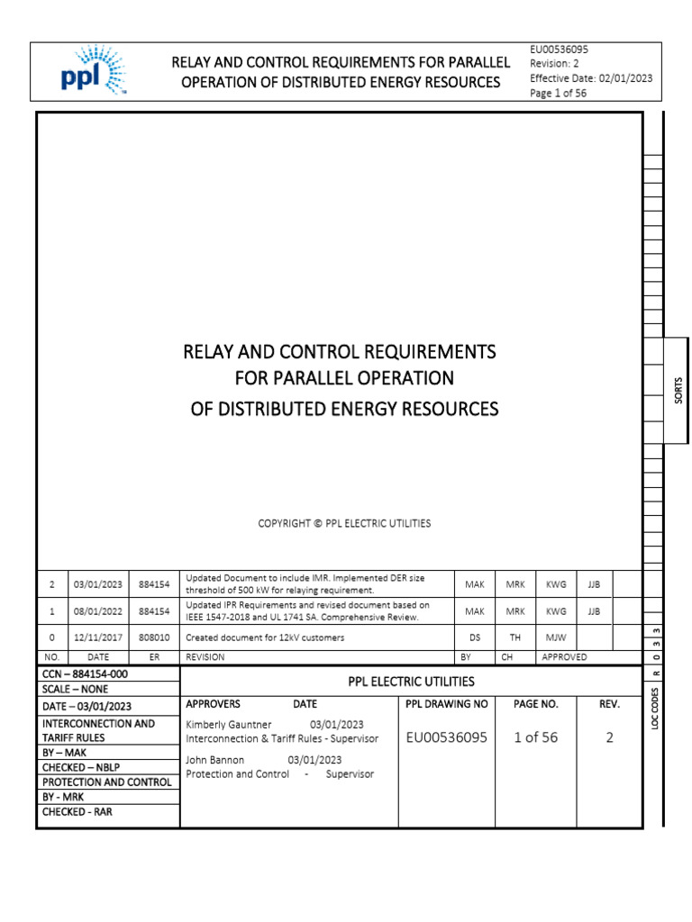 Relay and Control Requirements Rev2 | PDF | Electrical Substation ...