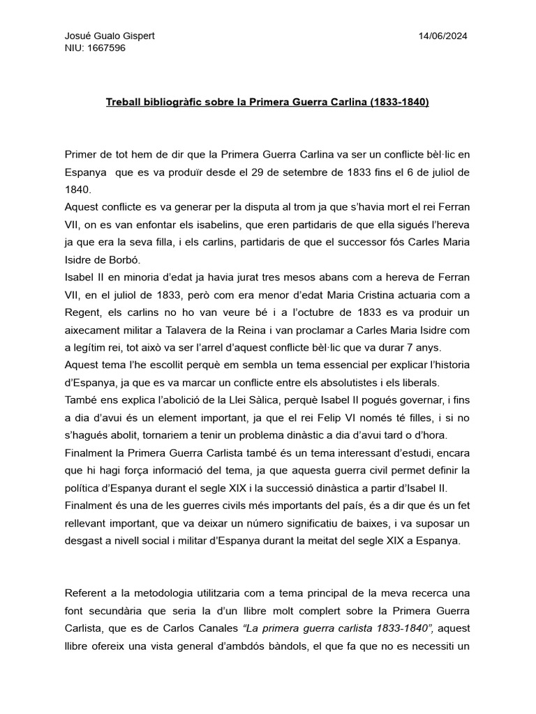 Treball Bibliogràfic | PDF