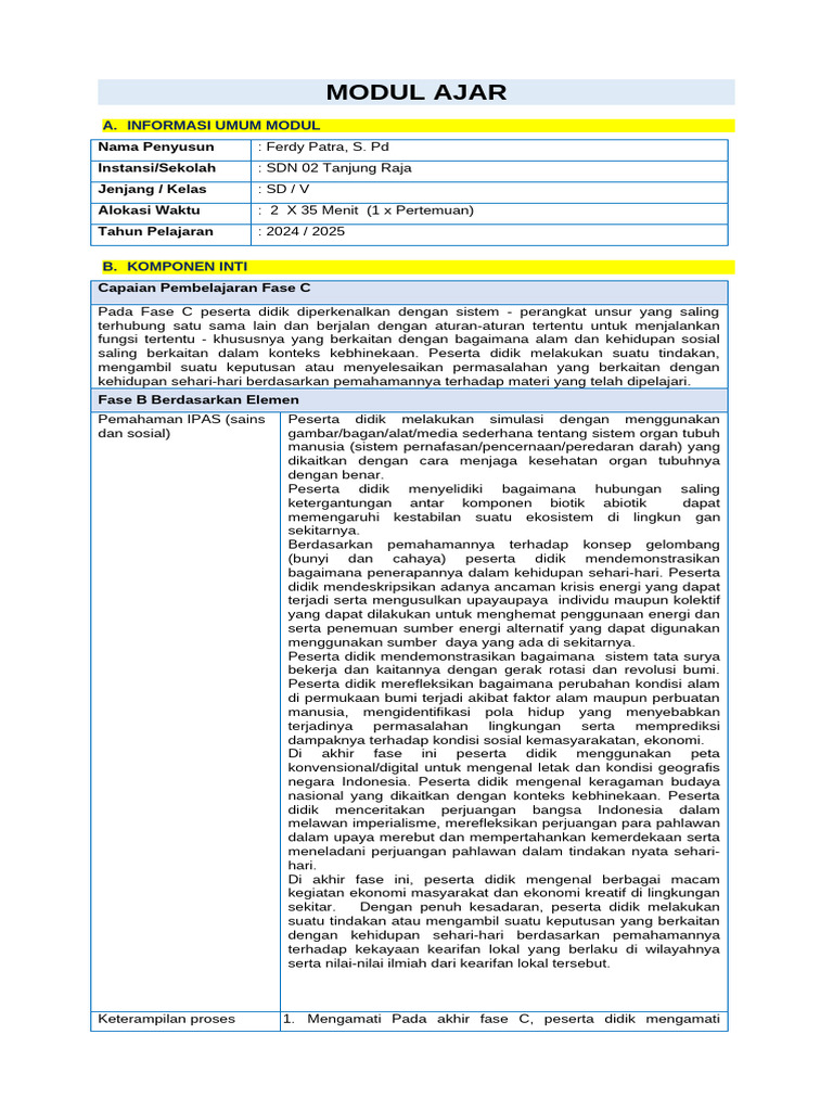 BAB 3 - MA IPAS Kls 5 | PDF