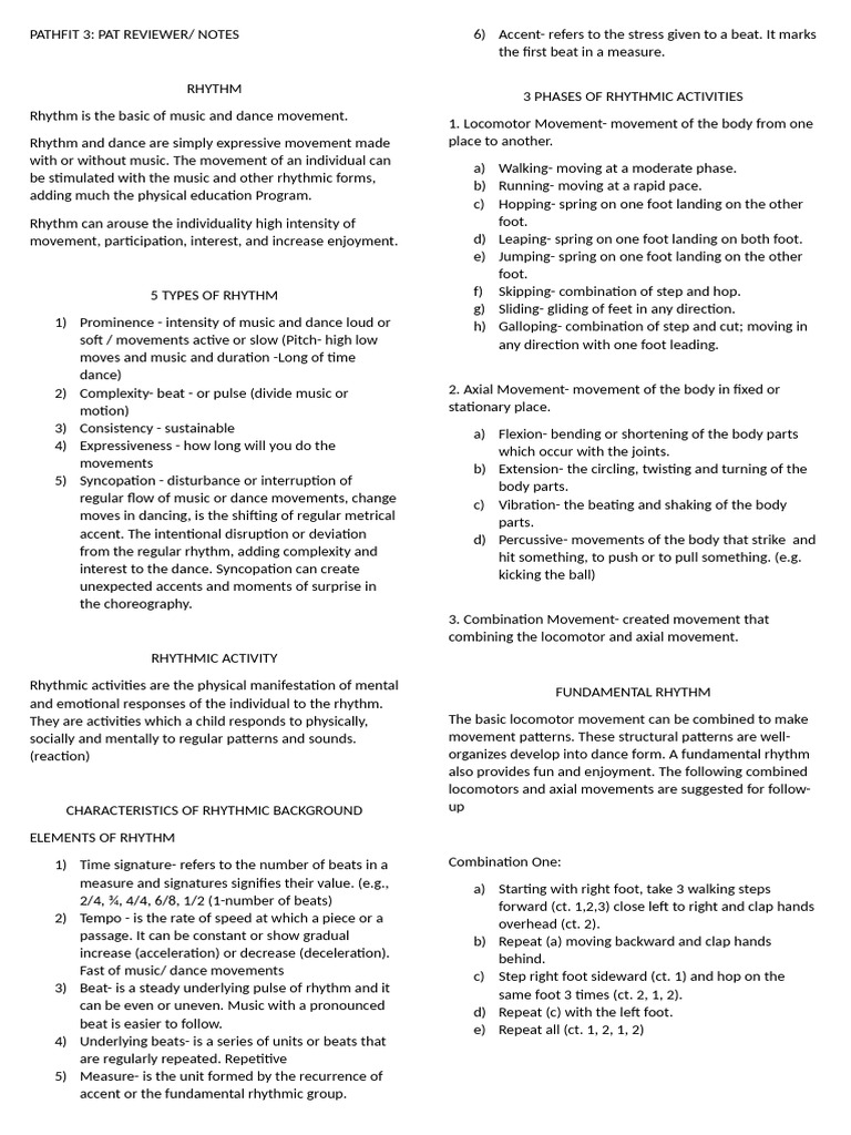 Pathfit 3 Reviewer | PDF