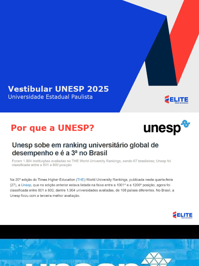 Vestibular UNESP 2025 | PDF