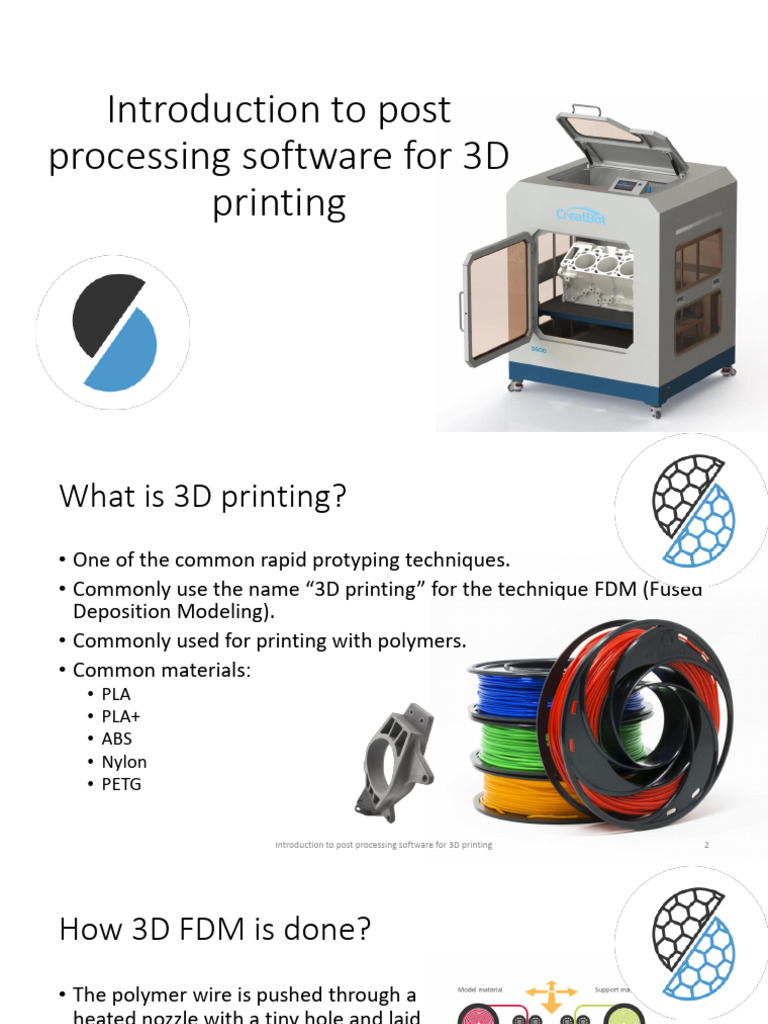 Introduction To Post Processing Software For 3D Printing | PDF