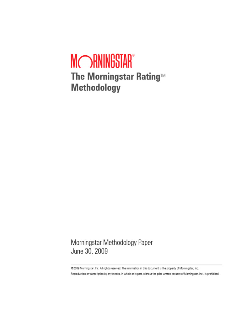 Morningstar Rating Methodology | PDF
