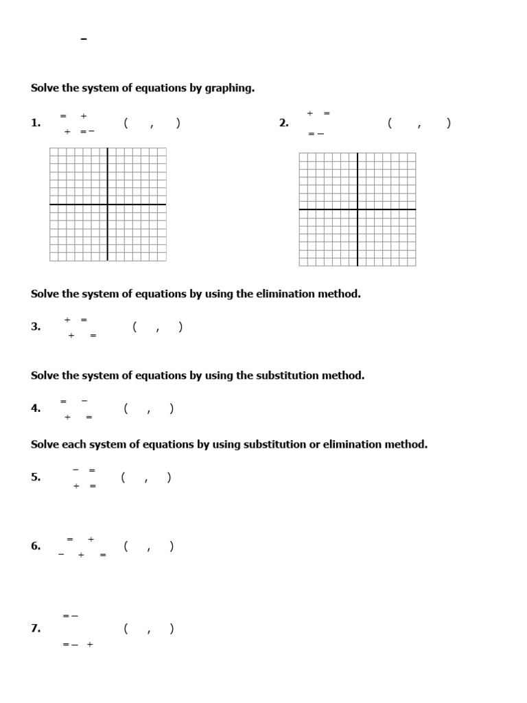 Solving Systems Practice 2 | PDF | Teaching Methods & Materials ...