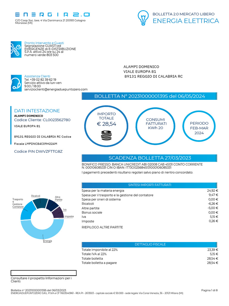 BollettaLuce ALAMPI DOMENICO | PDF