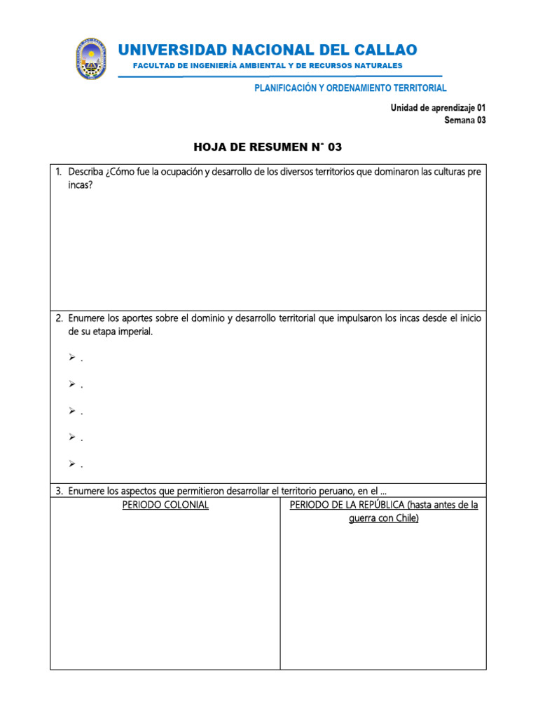 Hoja de Resumen #03 - Ot | PDF
