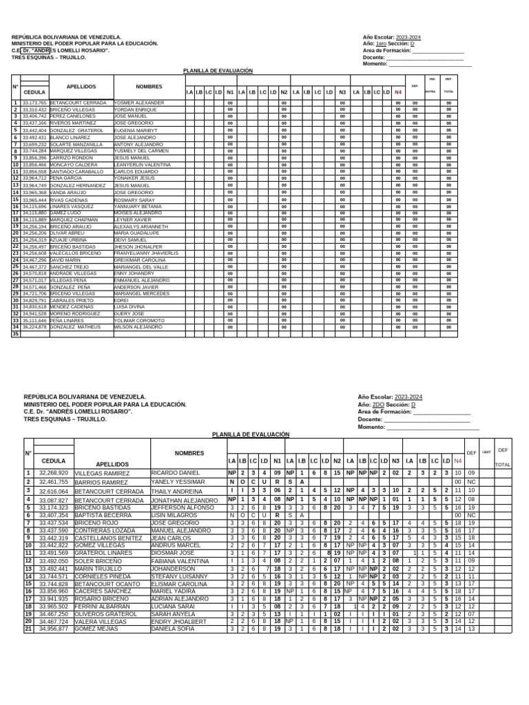 Notas 2do Año Ruben | PDF