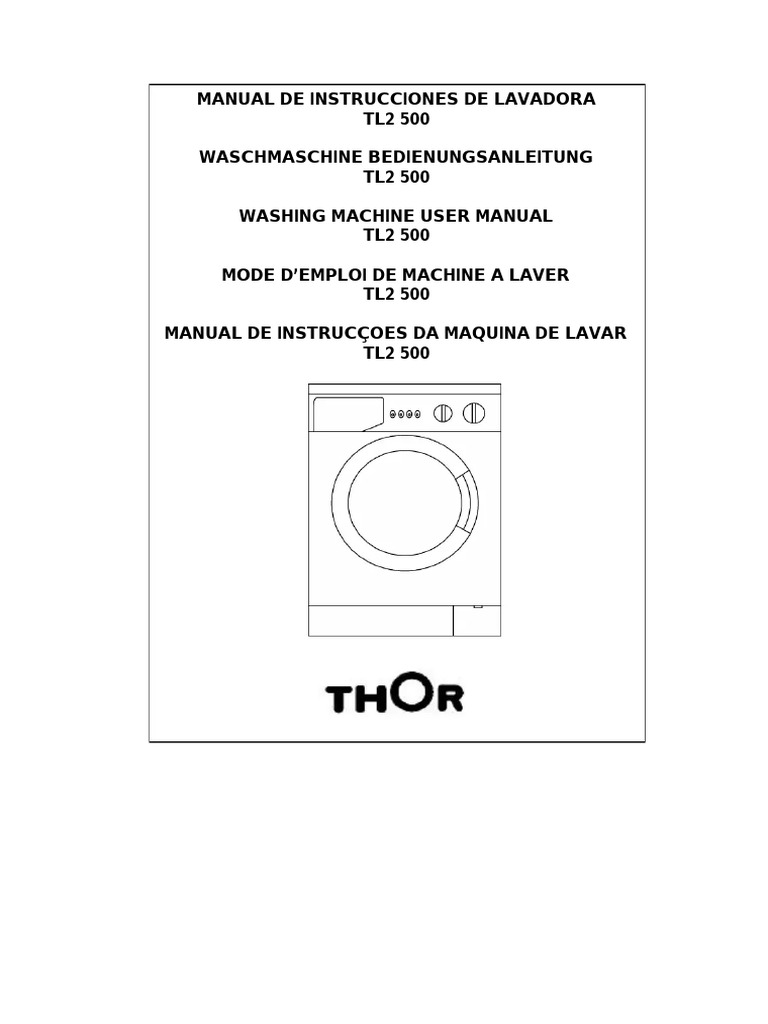 Manual Thor TL2 500 (Español - 140 Páginas) | PDF