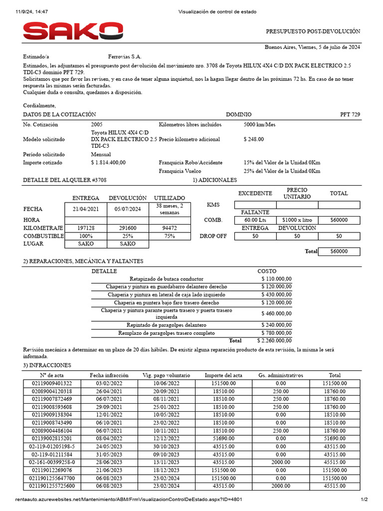 Ferrovias PPD 3708 PFT 729 | PDF