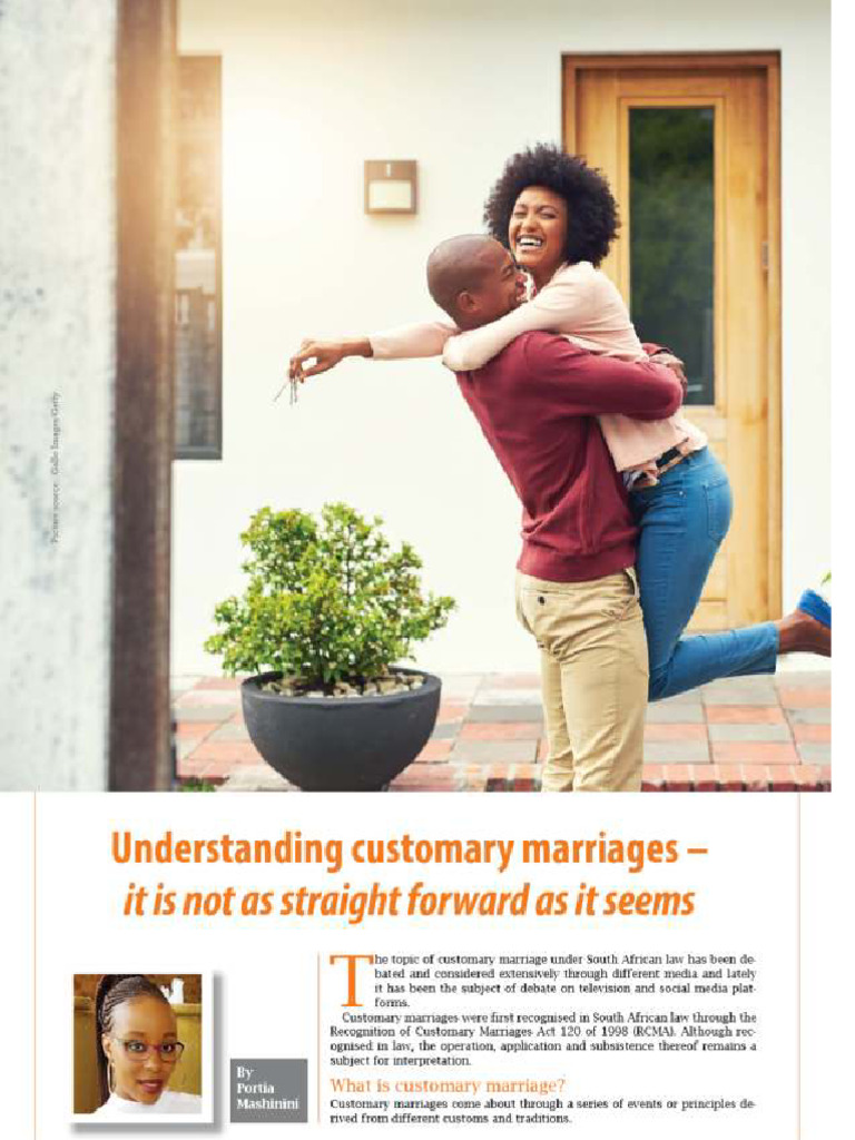 Customary Marriages 2021 | PDF