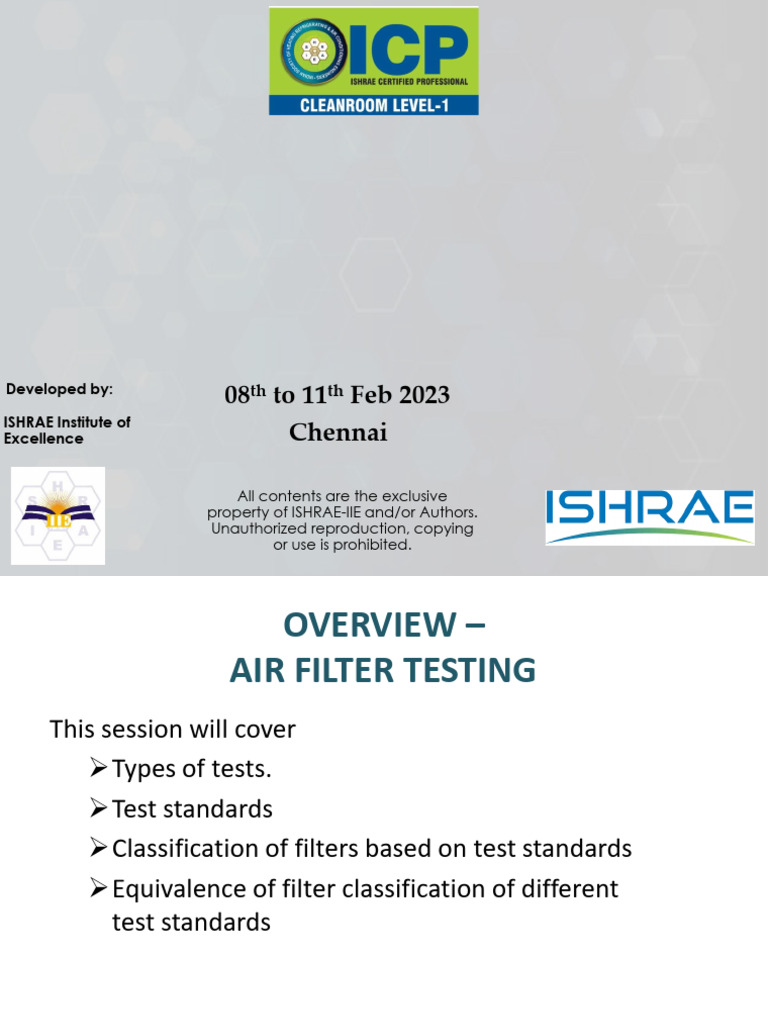 Air Filter Testing | PDF