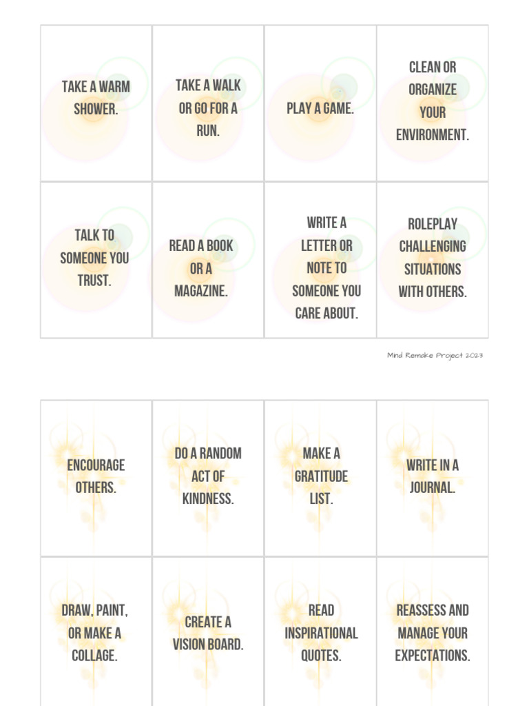 Coping Cards REVISED 8.8.23 | PDF