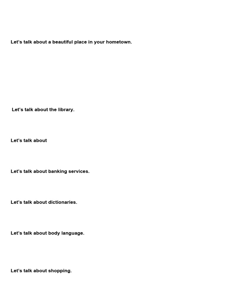 B1 - SPEAKING TOPICS IN CTU Update Y23 | PDF