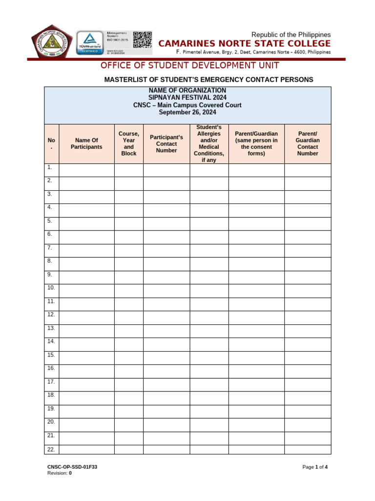 CHECKLIST-CMO-63 | PDF