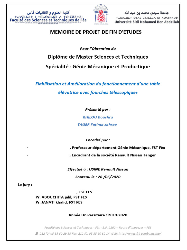 Rapport Pfe Master (Khilou Bouchra Tager Fatimazahrae) | PDF