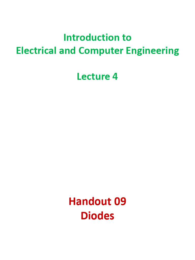 EE1029 Lecture4 Diodes and BJT | PDF