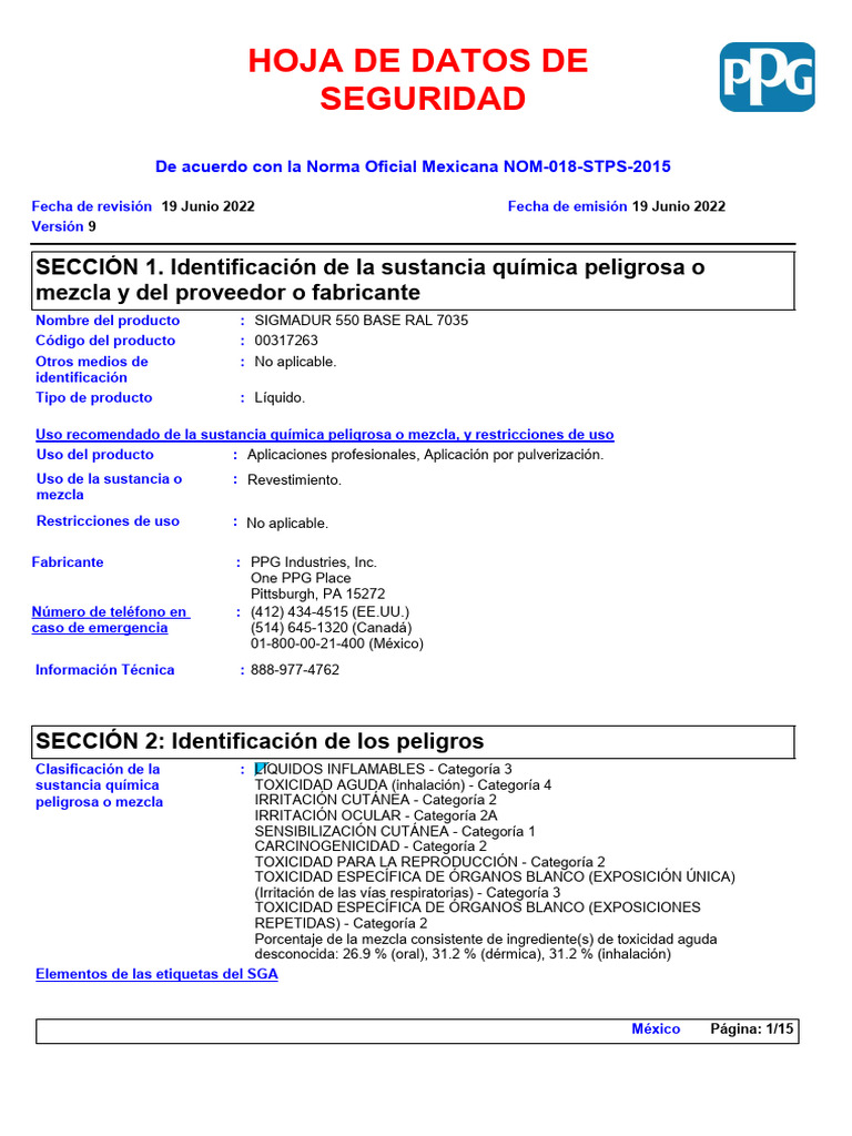 Sigmadur 550 Base Ral 7035 | PDF