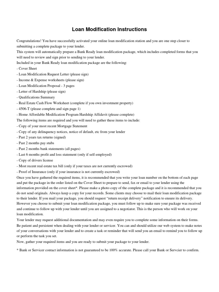 Loan Modification Guide for Homeowners | PDF | Mortgage Loan | Foreclosure