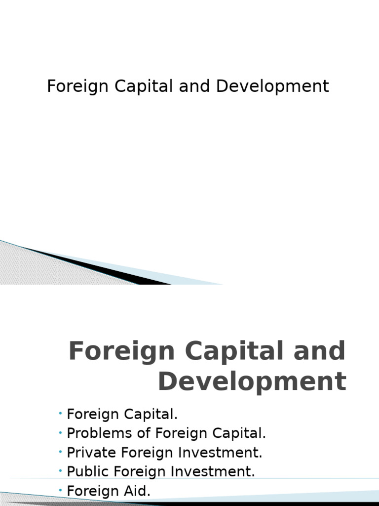 Foreign Capital and Development | PDF