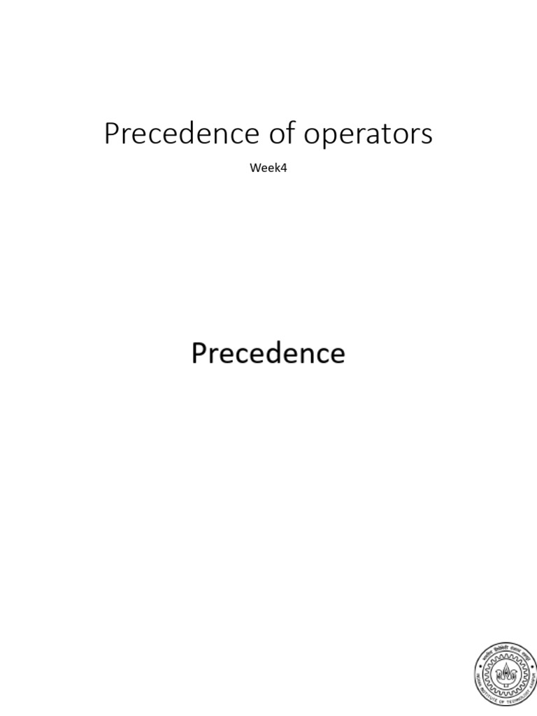 23 Precedence | PDF