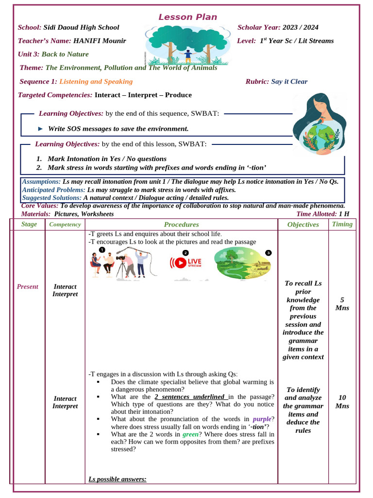 2.say It Clear Lesson Plan | PDF