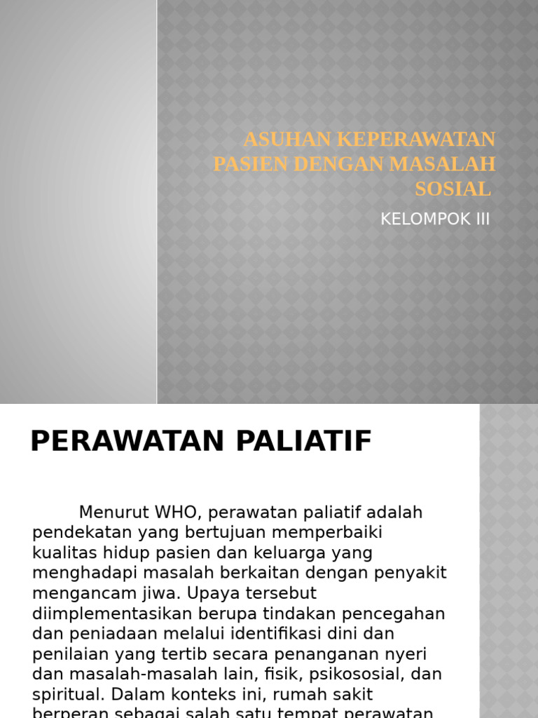 Kel III PPT Paliatif | PDF
