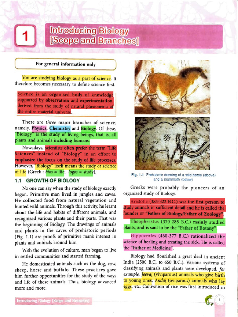 Introductory Biology (Scope & Branches) - ICSE | PDF