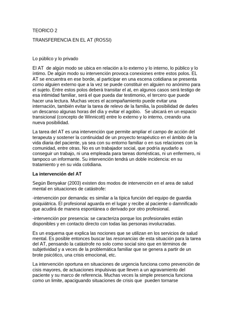 Teorico 2 Texto de Rossi | PDF