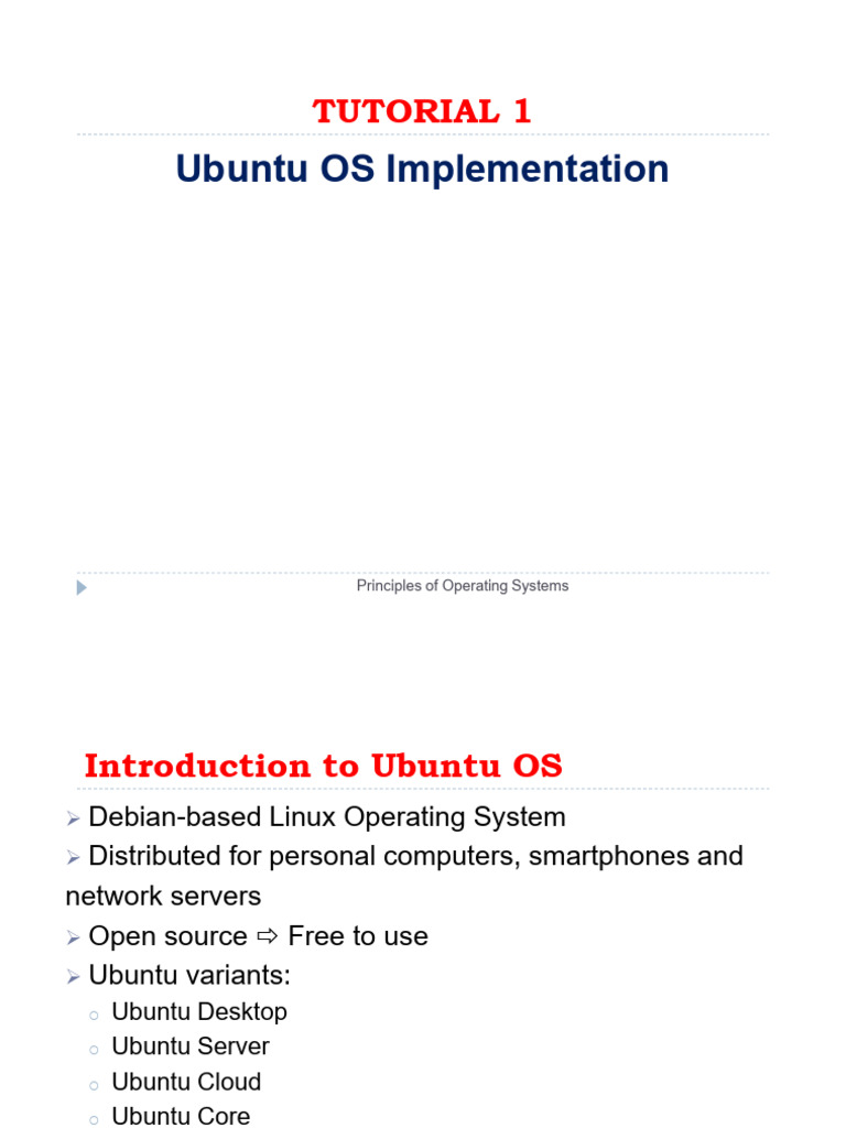 Tutorial 03 - 1 Ubuntu OS Implementation | PDF