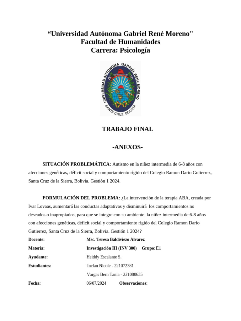 Informe Final - Anexos | PDF