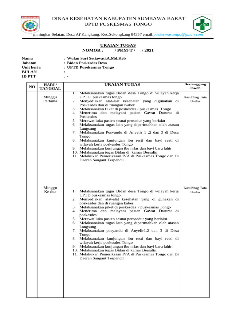 URAIAN Tugas Wulan 2021 | PDF