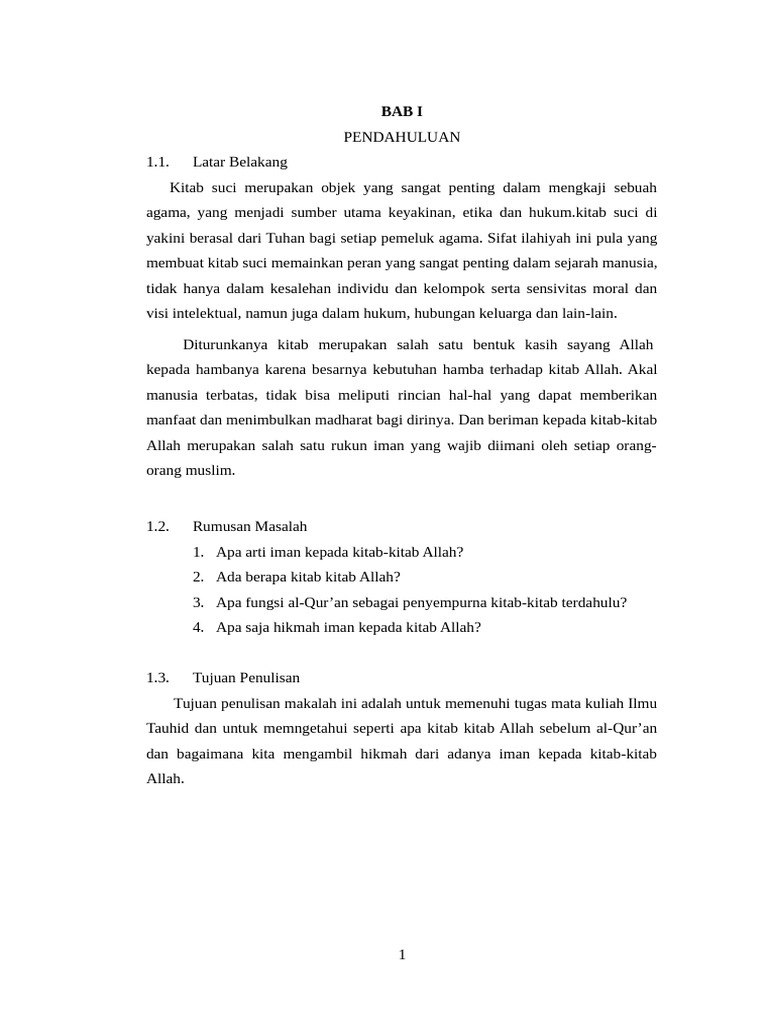 4 Iman Kepada Kitab Allah | PDF