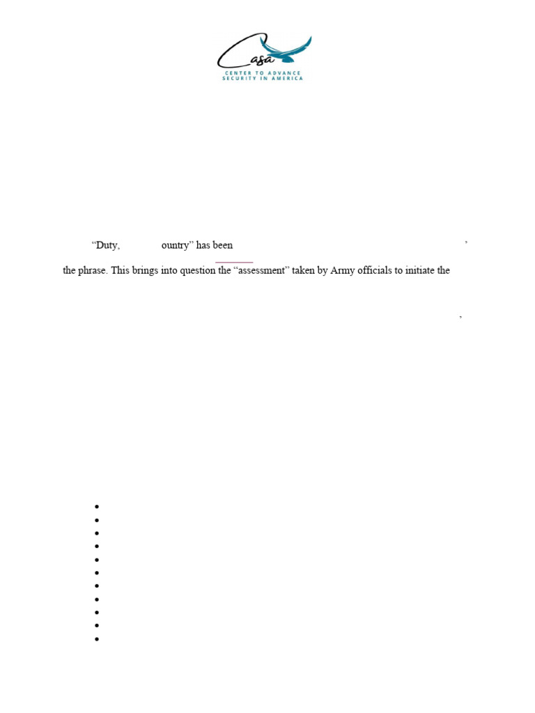 CASA FOIA West Point Mission Statement 2024-03-19 | PDF | Freedom Of ...